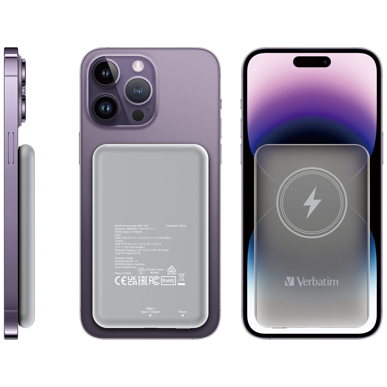 5000mAh Magnetic Wireless Power Pack (MCP-5) - Verbatim Hong Kong