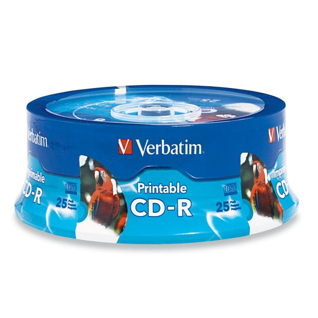 CD-R 700MB 52X Wide Inkjet Printable - Verbatim Singapore