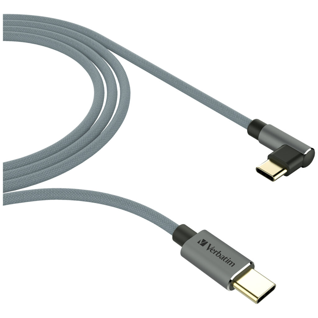 L-Shaped Type C to Type C Cable (120cm) - Verbatim Singapore L-Shaped Type C to Type C Cable (120cm) - Verbatim Singapore