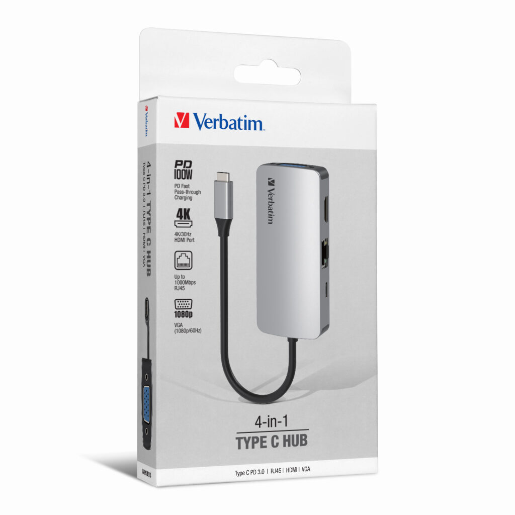 4-in-1 Type C Hub - Verbatim Singapore